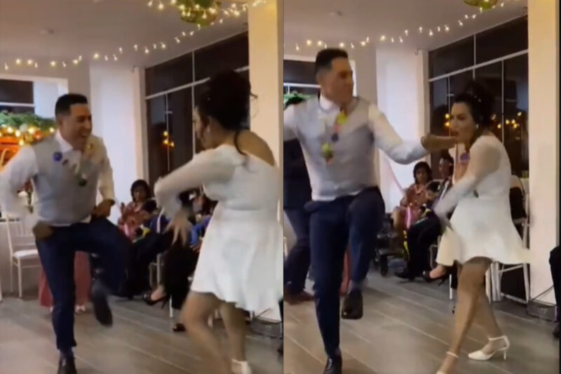 VIDEO: Pareja baila 'Eso tilín' como su primer baile de esposos