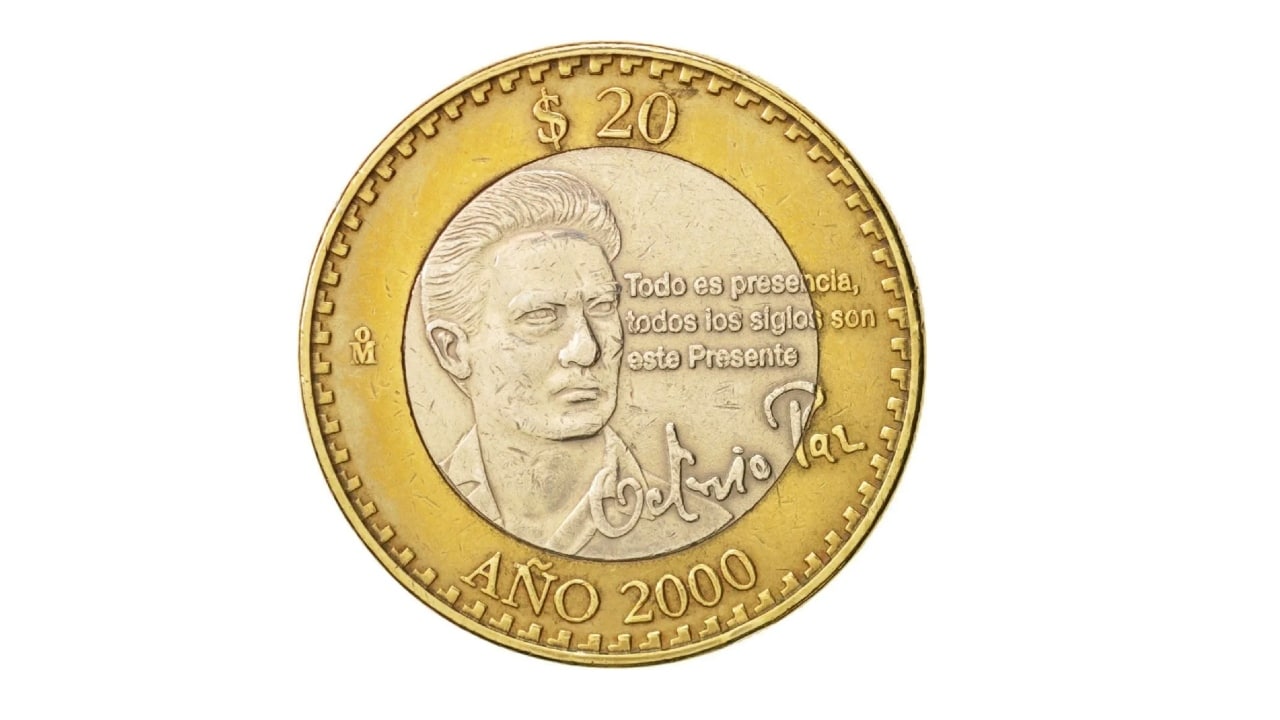 Moneda de 20 pesos de Octavio Paz te daría hasta 300 mil pesos