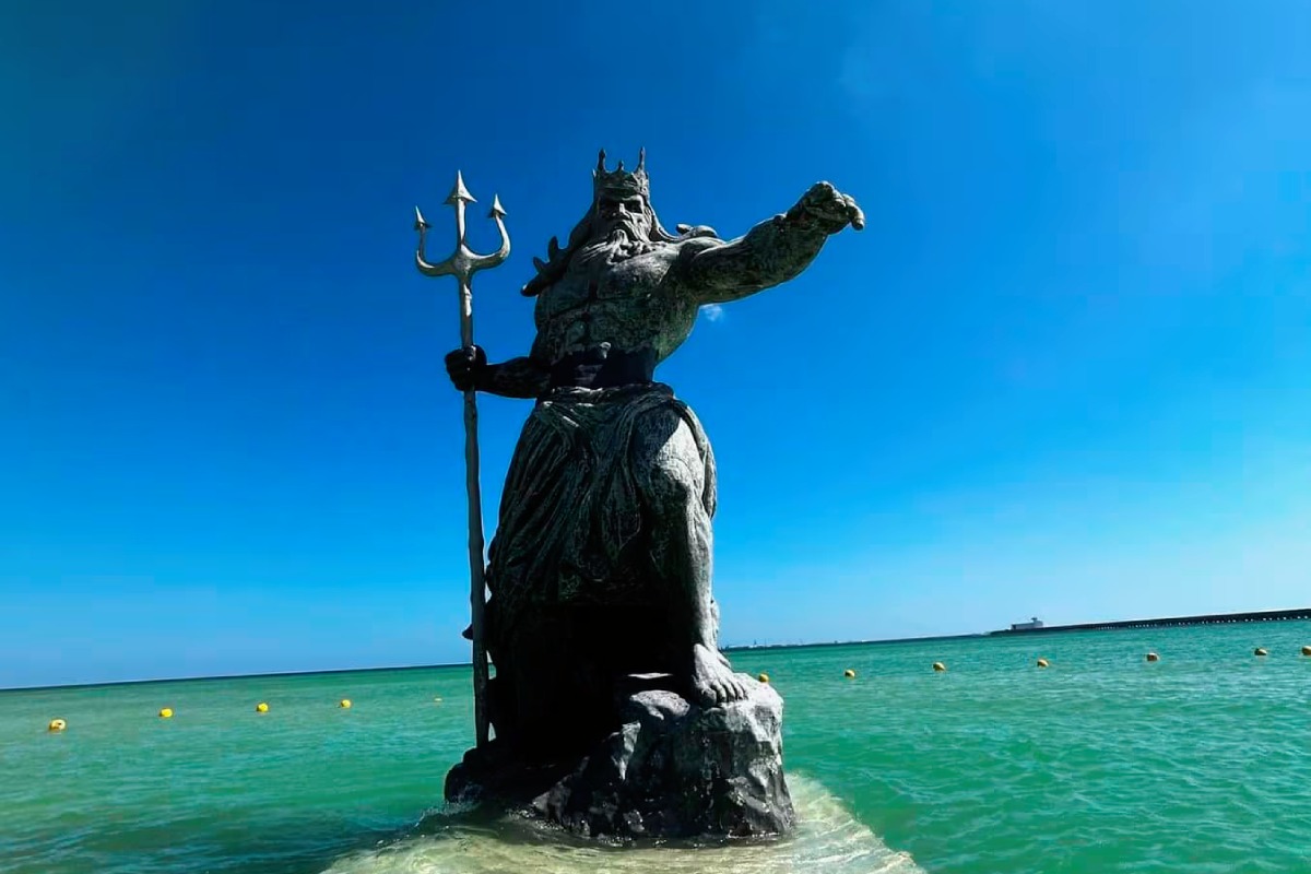 Este es el origen de la estatua de Poseidón en Progreso, Yucatán