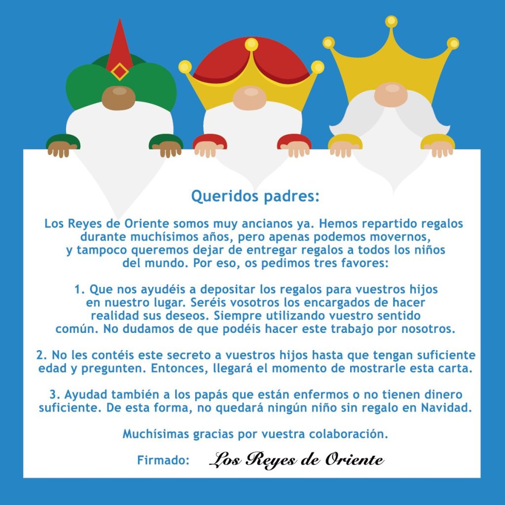 Cómo hacer una carta de despedida a los Reyes Magos
